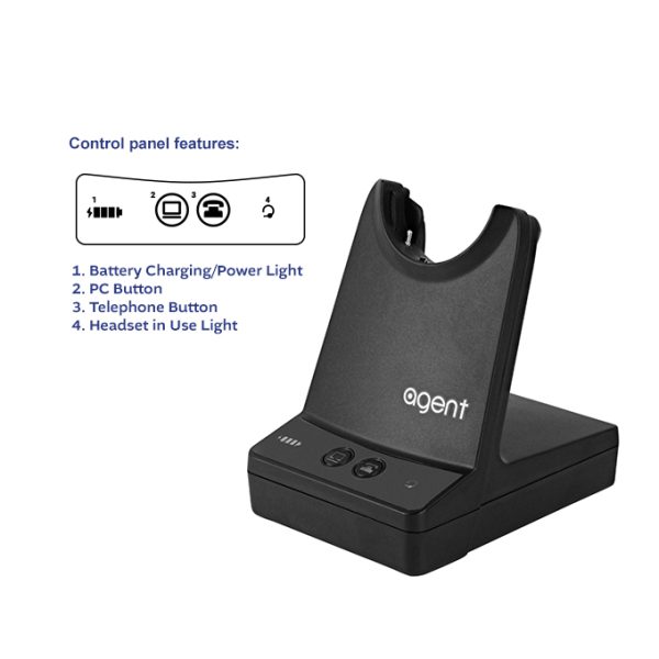 Agent AW50 Monaural DECT Headset - Agent Headsets UK